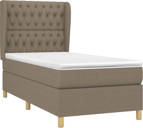 Box spring postel s matrací taupe 100 x 200 cm textil 3128745