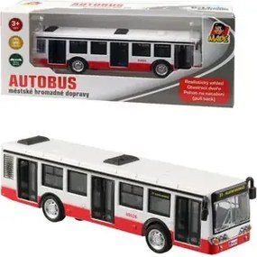 MaDe 10646 Autobus kovový na zpětný chod / 16cm / od 3 let