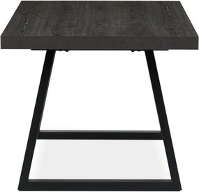 Jídelní stůl rozkládací 160- HT-R5624 GREY, lamino, šedý dub (160 x 90) cm