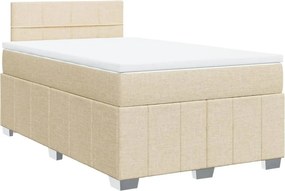 Box spring postel s matrací krémová 120x190 cm textil 3289312