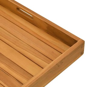 Servírovací podnos 60 x 60 cm masivní teakové dřevo 315458
