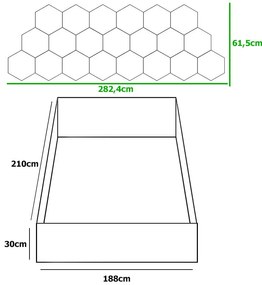Eka Čalouněná postel Lucy 3 - 180x200 cm Barva látky Trinity: (2312) Zelená, Úložný prostor: Bez úložného prostoru