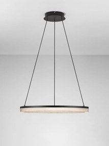 Matně černé hliníkové LED stmívatelné závěsné svítidlo se stínidlem z akrylového skla ø 60 cm Lonela – Nova Luce