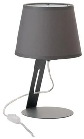 TK LIGHTING Stolní lampa - GRACJA 5134, Ø 18 cm, 230V/15W/1xE27, tmavě šedá/bílá