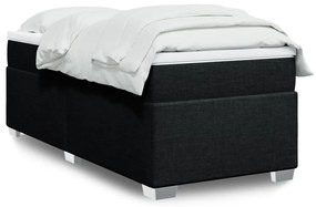 Box spring postel s matrací černá 90x200 cm textil 3285104
