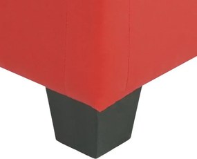 Modulární rohový díl Lyon, umělá kůže ~ červená