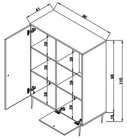 Skříňka Hazeran Oak