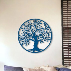Strom života 6 - kovový obraz na zeď Velikost: 100cm, Barva: Blue