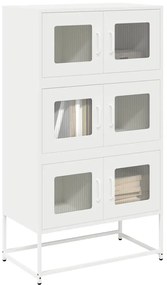 Skříň highboard bílá 68x39x123 cm ocel