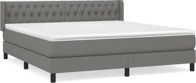 Box spring postel s matrací tmavě šedá 180x200 cm textil 3129970
