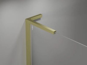 Mexen Mist L, výklopné sprchové dveře 140 cm, čiré sklo, zlatá matná, 8A4L-140-001-55-00