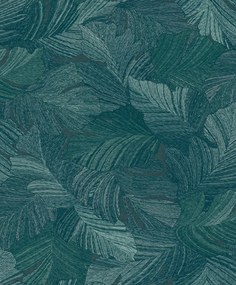Modro-zelená vliesová tapeta na zeď listy A66501 | Lepidlo zdrama