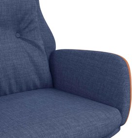 Relaxační křeslo modré textil a PVC 341305