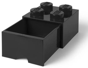 Úložný box lego stolní box 4 se zásuvkou - černá
