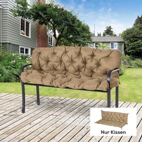 Outsunny Polstr na Lavici pro 3 Osoby 150x98x8 cm, Polstr s Popruhy, Sedací Polstr, Venkovní/Indoor Sedací Polstr, Polstrovaní pro Zahradní Nábytek, …