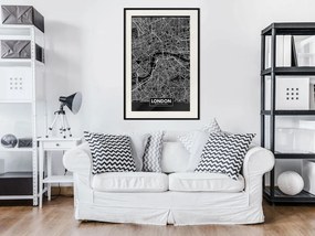 Plakát Tmavá mapa Londýna