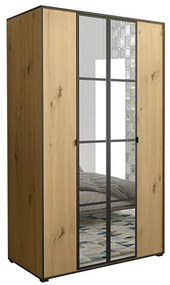 Jurek Šatní skříň Oslo I 120cm Kombinace barev: Dub Artisan/černá