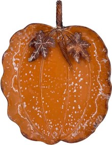 Rustikální kovová oranžová mísa dýně Pumpkin Rust - 47*45*5 cm