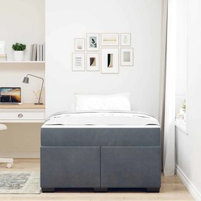 Rám postele s matrací Tmavě šedá 120 x 200 cm textil 3399285