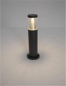 NV 9905025 Venkovní sloupkové svítidlo ROCK černý hliník stříbrný hliník a čirý akryl LED 8W 3000K 220-240V 120st. IP65 - NOVA LUCE