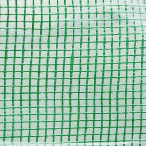 Náhradní plachta Outsunny pro zahradní skleníkový tunel 9 m², rozměry plachty 3L x 3B x 2H m PE anti-UV vodotěsná 6 oken + rolovací dveře na zip Zele…