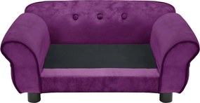Pohovka pro psy vínová 72 x 45 x 30 cm plyš 171041