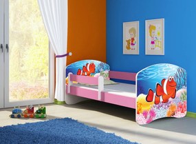 Dětská postel - Rybka 2 180x80 cm růžová