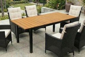 Venkovní rozkládací stůl Canto 160-210 cm v barvě zlatý dub