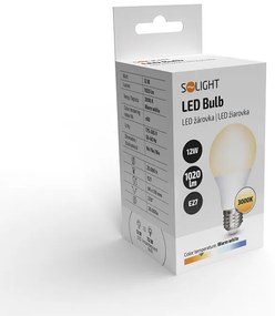 Solight LED žárovka, klasický tvar, 12W, E27, 3000K, 270°, 1020lm