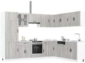 14dílná sada kuchyňských skříněk "Porto" šedý sonoma kompozit 3314997