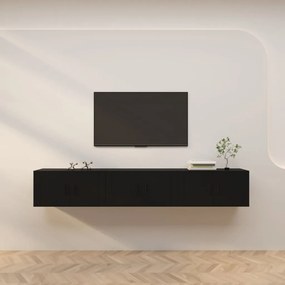 Nástěnné TV skříňky 3 ks černé 80 x 34,5 x 40 cm