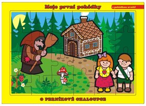 Puzzle deskové O Perníkové Chaloupce 26x17cm 24 dílků Moje první pohádky