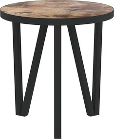 Čajový stolek černožlutý Ø 35 cm MDF 331665