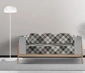 Ervi gobelínový  přehoz na sedačku/postel - Tradiční šedý tartan