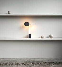Ambientec SGE002 Sage Black, přenosná černá lampička, LED 2200-2400K dotykové stmívání, výška 29,9cm