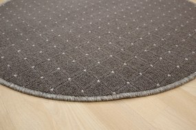 Kusový koberec Udinese hnedý kruh, 400x400 (priemer) kruh, hnedá, chodba / predsieň, Condor Carpets