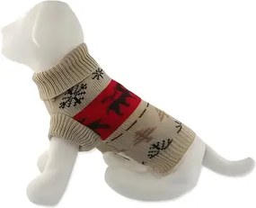 Dog Fantasy Svetr Winter Tale béžová / Svetr pro psy / Se soby / L / 5