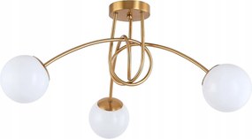 Zlatá závěsná stropní lampa Moderní Design 3 světelné body Dekorativní