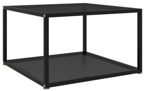 Konferenční stolek černý 60 x 60 x 35 cm tvrzené sklo 322888