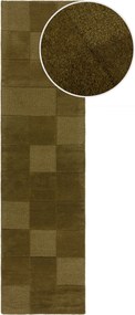 Flair Rugs, Běhoun Moderno Checkerboard Green, 60x230, zelená, chodba / předsíň