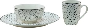 Porcelánová miska s černými puntíky Black Dot - Ø 14*7 cm