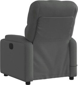 Elektrické masážní polohovací křeslo tmavě šedé textil 3204699