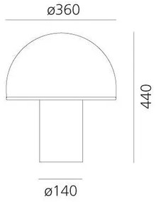 Artemide A006300 - Stolní lampa ONFALE 1xE14/5W/230V + 1xE27/13W bílá