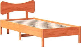 Postel bez matrace voskově hnědá 90 x 200 cm masivní borovice 3328243