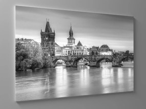 Černobílý obraz praha Rozměr: 150 x 100 cm