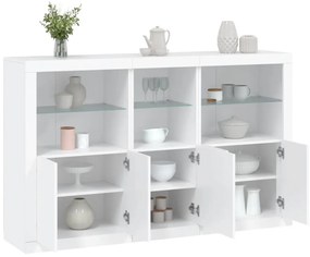 Příborník s LED osvětlením bílý 162 x 37 x 100 cm 3209142