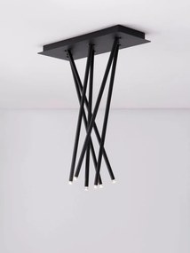 Matně černé hliníkové LED stropní svítidlo s ohybatelnou konstrukcí 20x50 cm Stilvi – Nova Luce