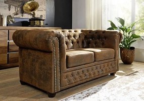 Askont R Pohovka 2M brown Chesterfield Oxford