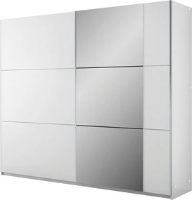 STO Šatní skříň BASTIA 250 cm, Bílá