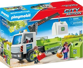Stavebnice playmobil 71431 vůz na přepravu skla s kontejnerem
